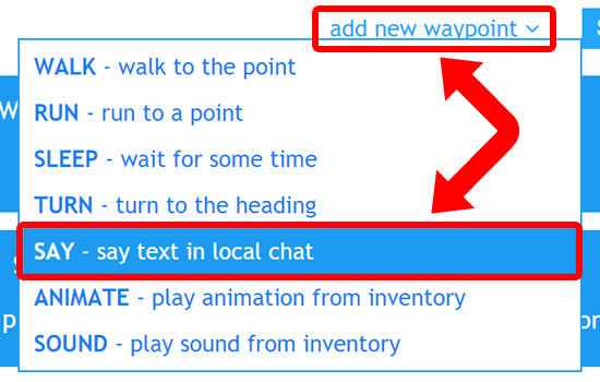 Waypoints Navigation - SmartBots Documentation :: Second Life bot hosting, group inviter, chat ...