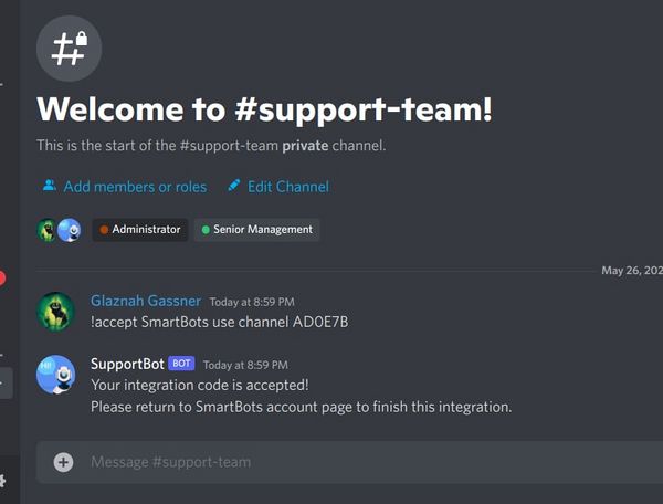 Support Bot Discord Integration - SmartBots Documentation :: Second Life bot hosting, group ...